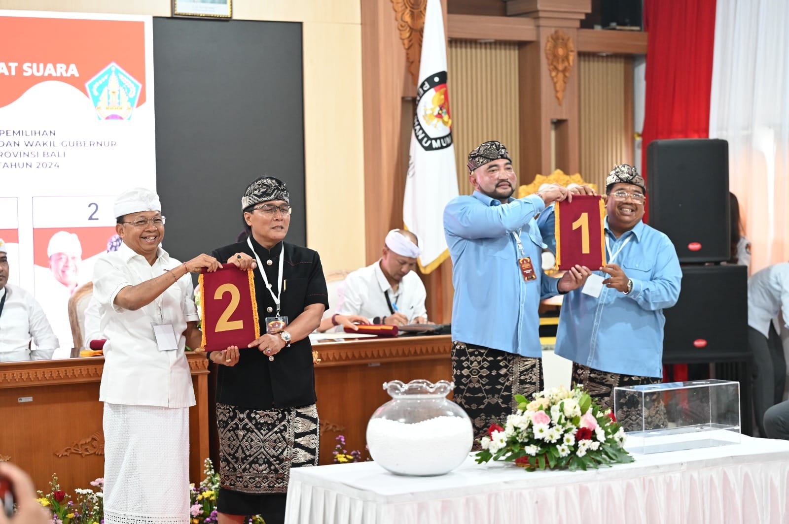 KPU Bali Resmi Tetapkan Nomor Urut Paslon Gubernur dan Wakil Gubernur Bali 2024